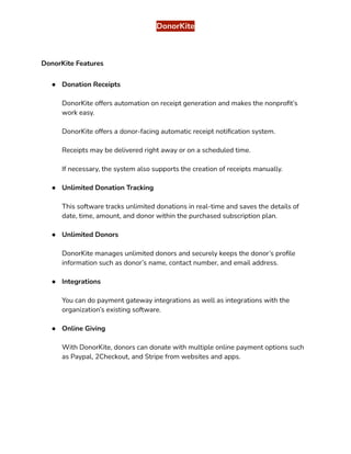 Donation Receipt Generator Software: Top 3 Used By Nonprofits | PDF