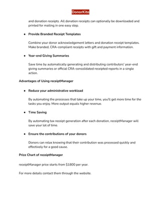 Donation Receipt Generator Software: Top 3 Used By Nonprofits | PDF