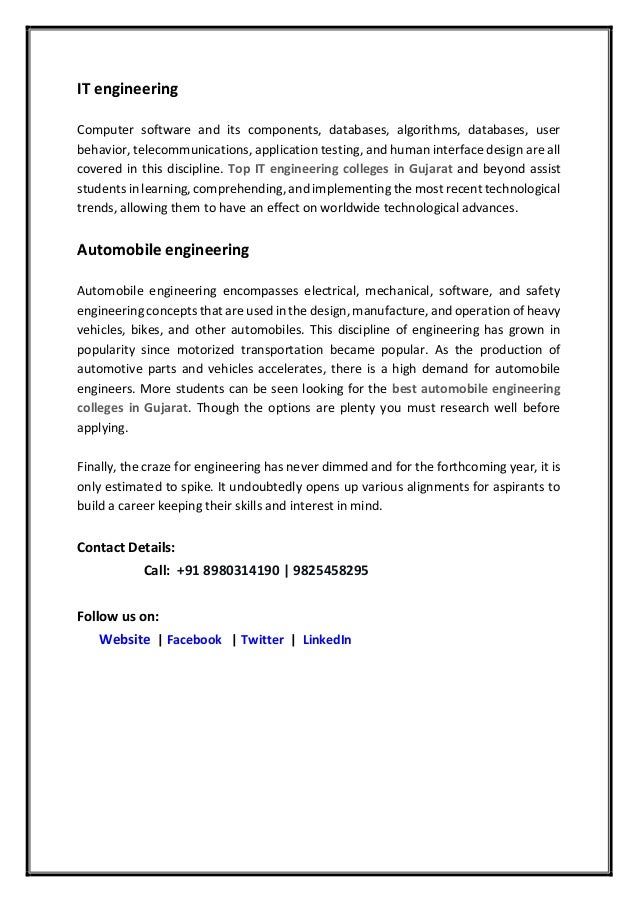 Top 3 Engineering Course for a Secured Career | PDF