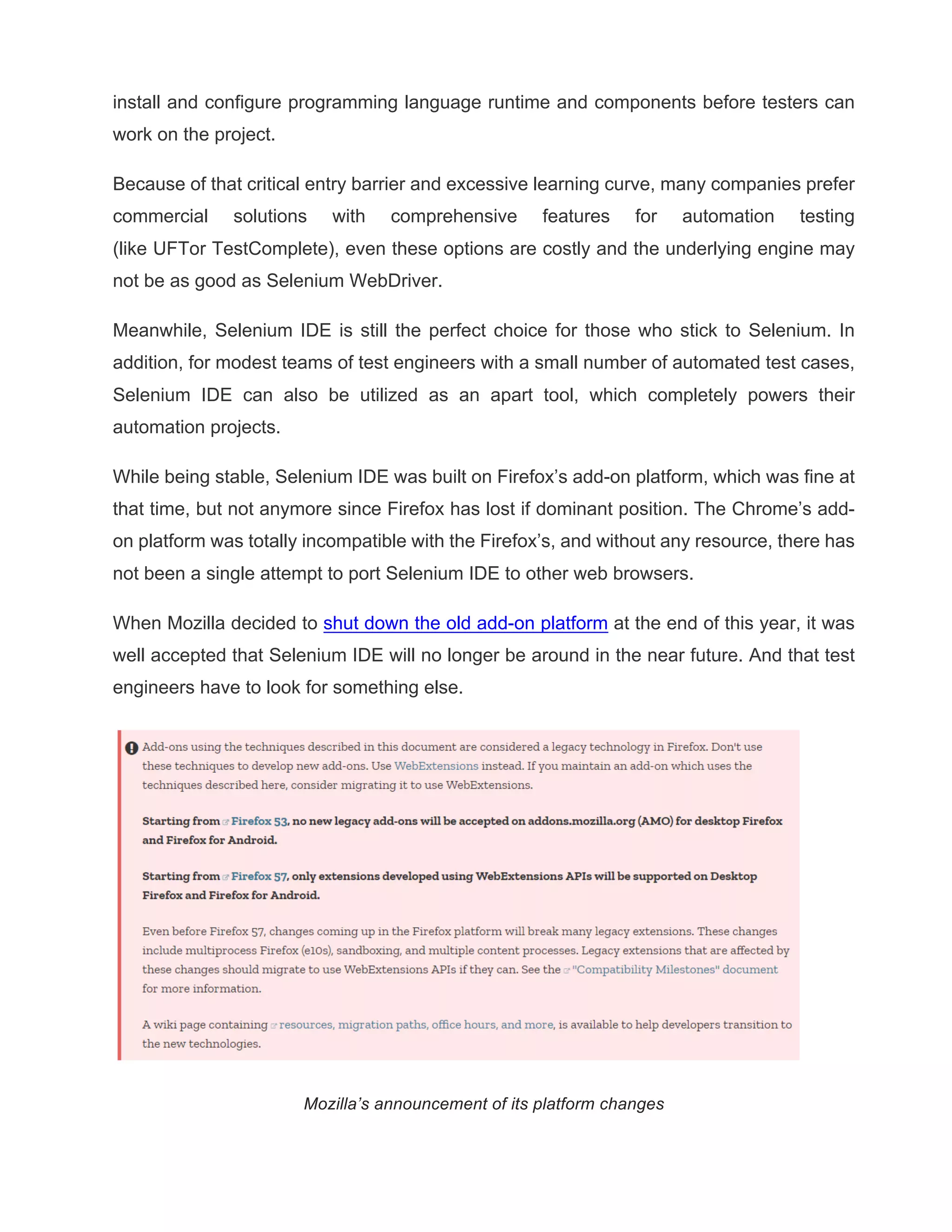 Top 3 selenium IDE alternatives for Chrome and Firefox | PDF