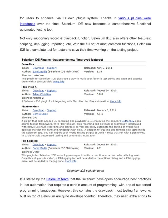 Top 3 selenium IDE alternatives for Chrome and Firefox | PDF