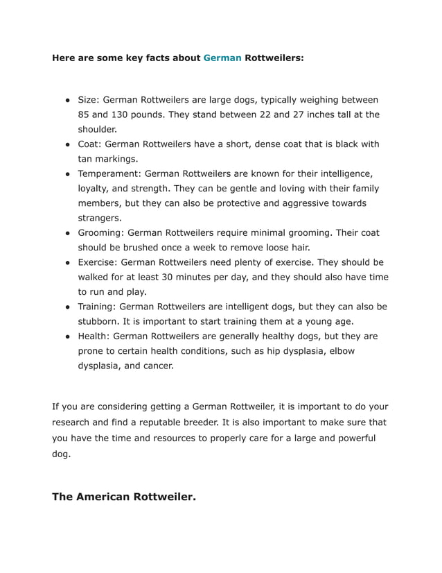 Top 3 types of Rottweiler _ Rottweiler Dog Breed Information and ...