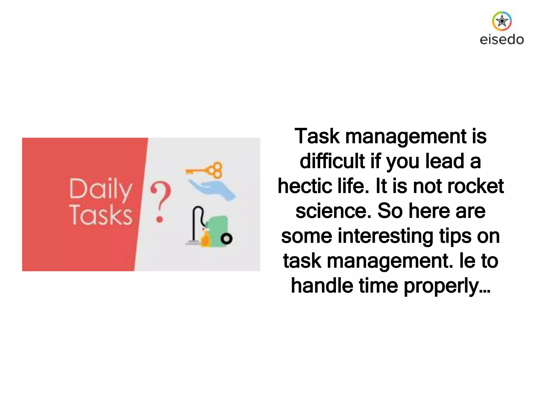 Top 3 ways to handle task management successfully | PPT