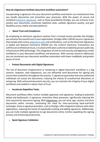 Top 3 Ways to Optimize Document Workflow Automation Using E-Signatures ...