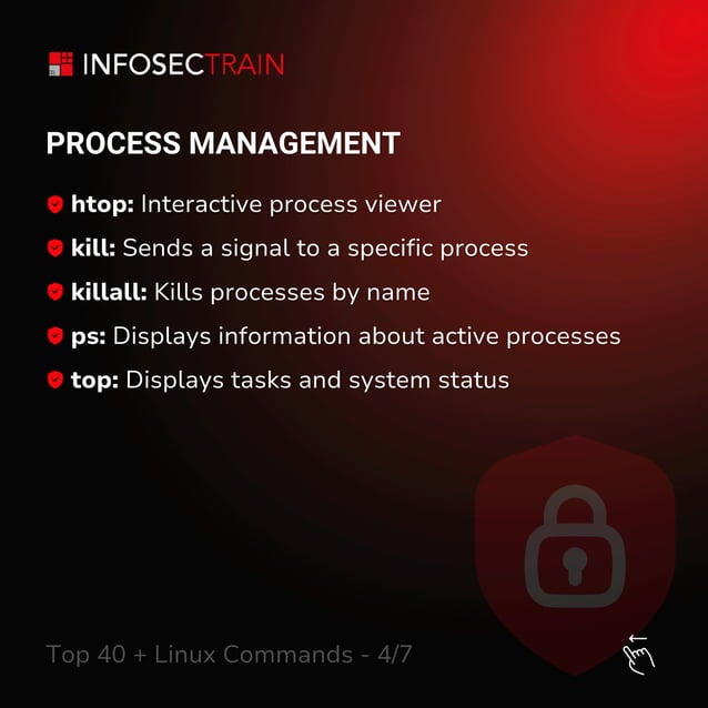Top 40+ Linux Commands InfosecTrain .pdf