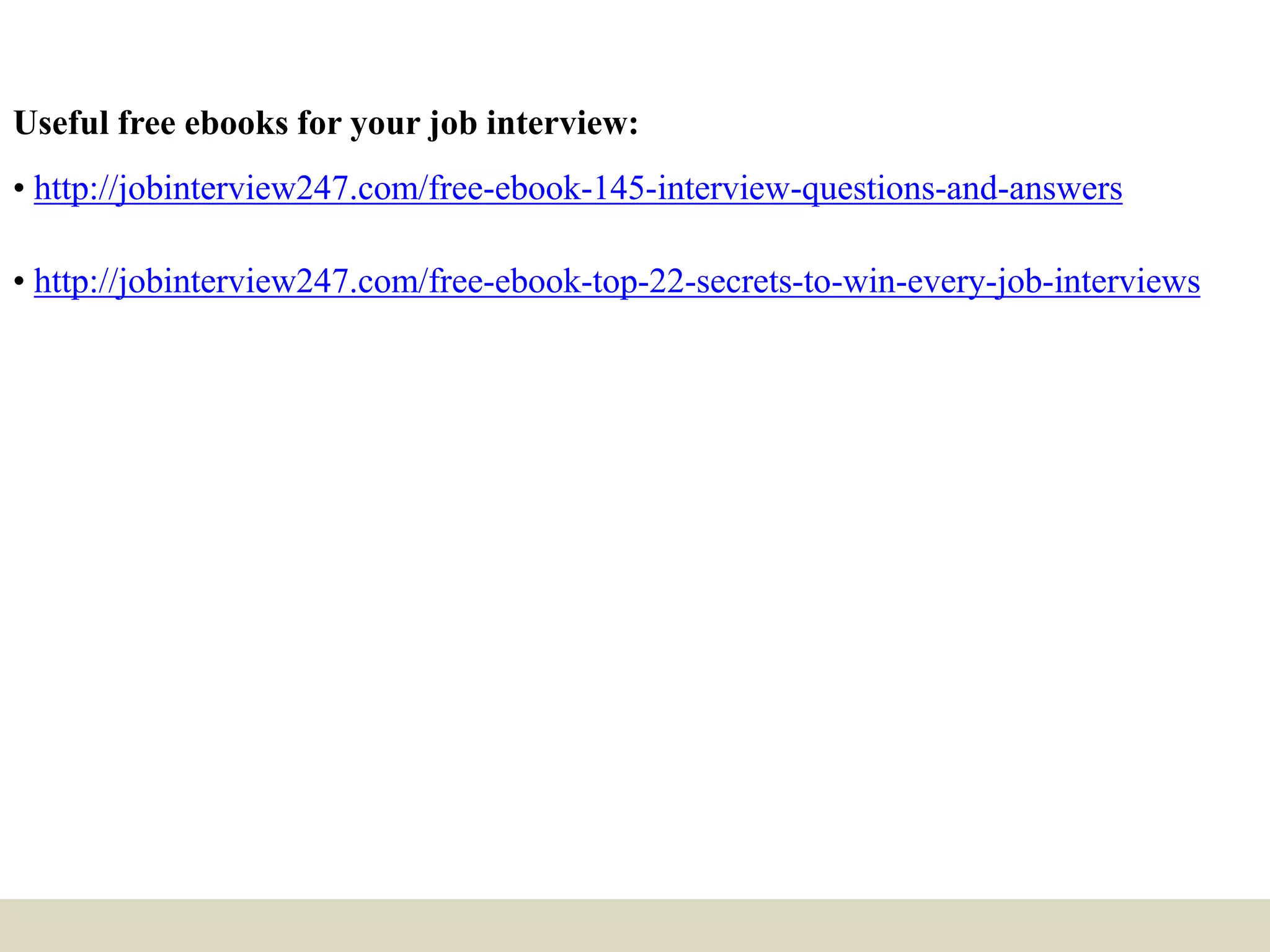 Top 41 interview questions and answers | PPT