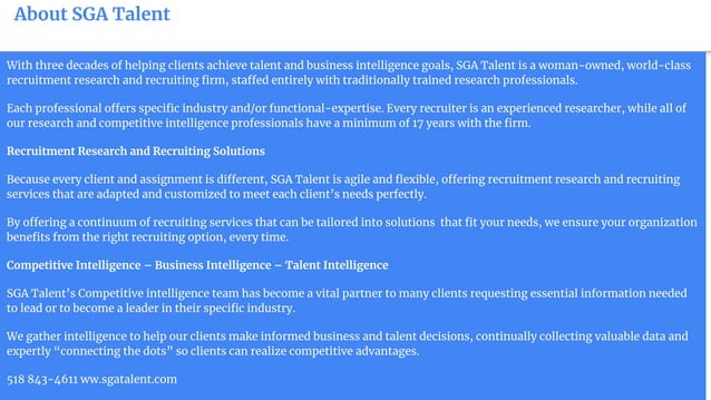 SGA Talent Takes a Look Inside the Top 46 Artificial Intelligence ...