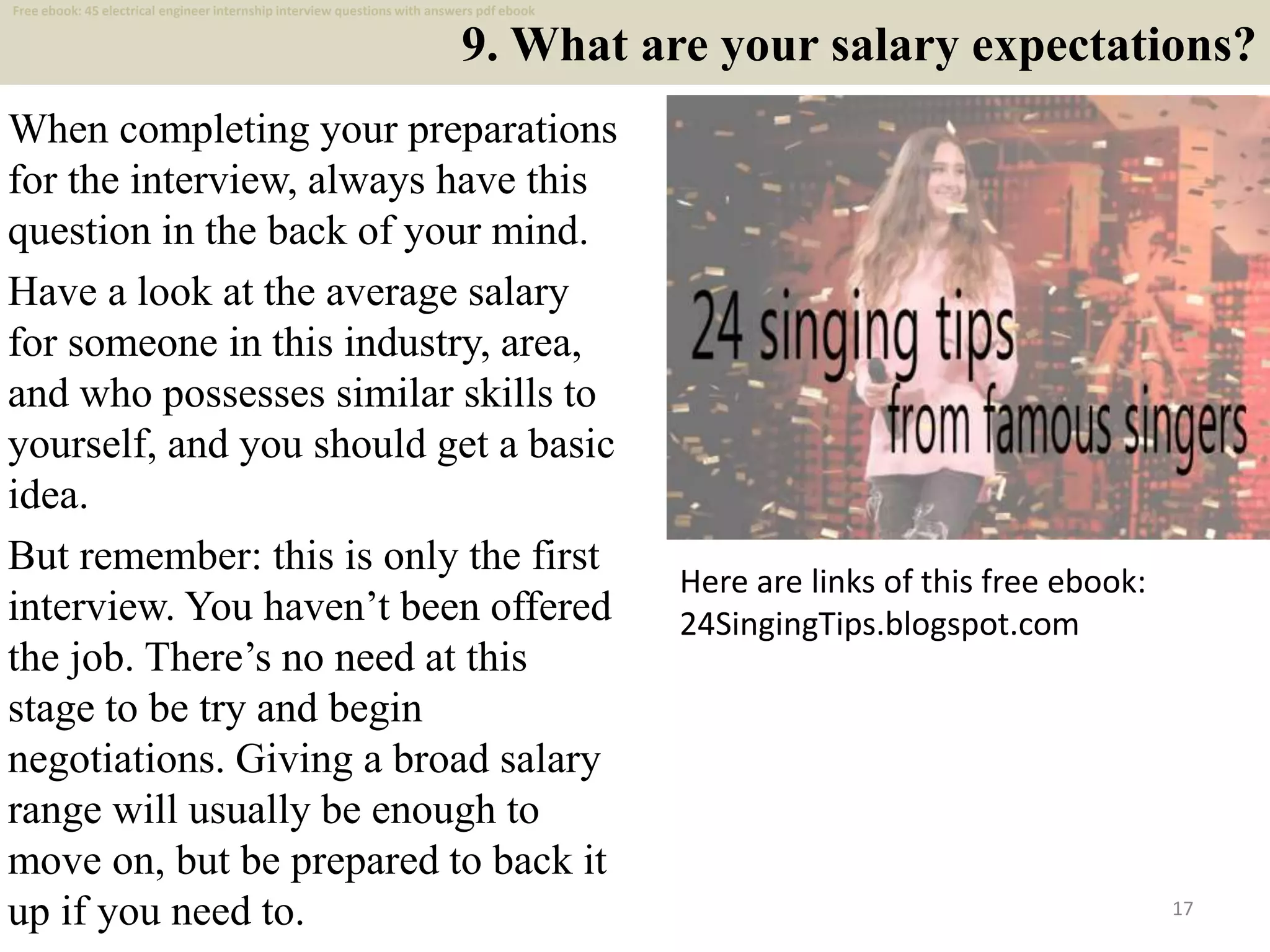 Top 45 electrical engineer internship interview questions and answers ...