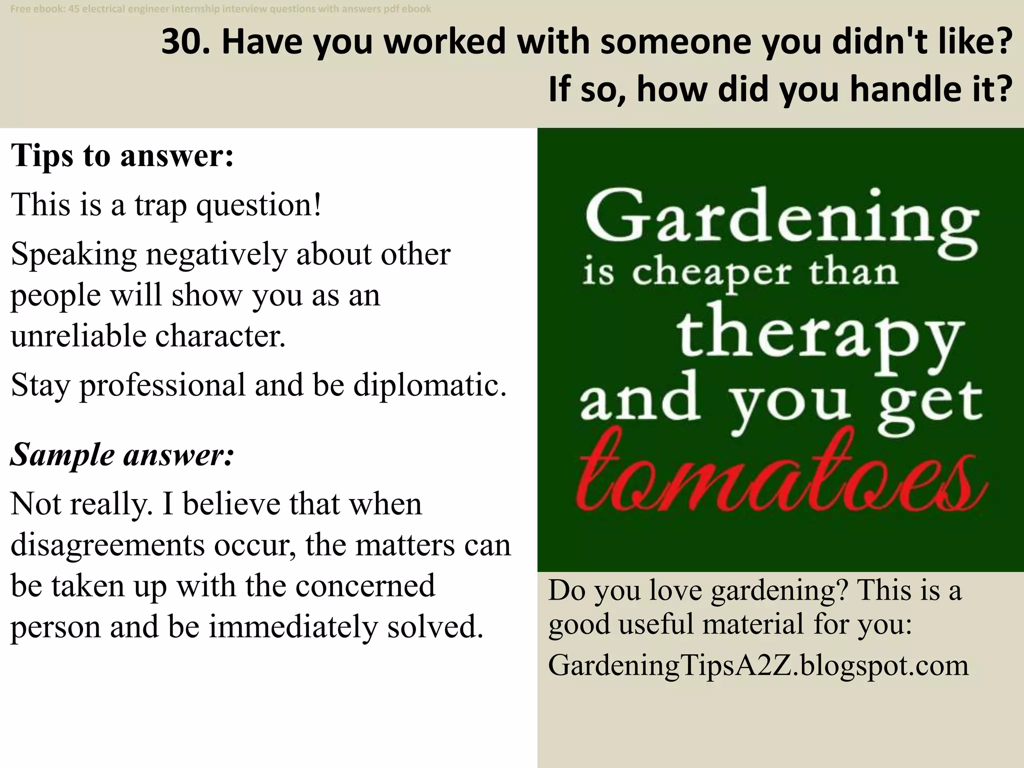 Top 45 electrical engineer internship interview questions and answers ...