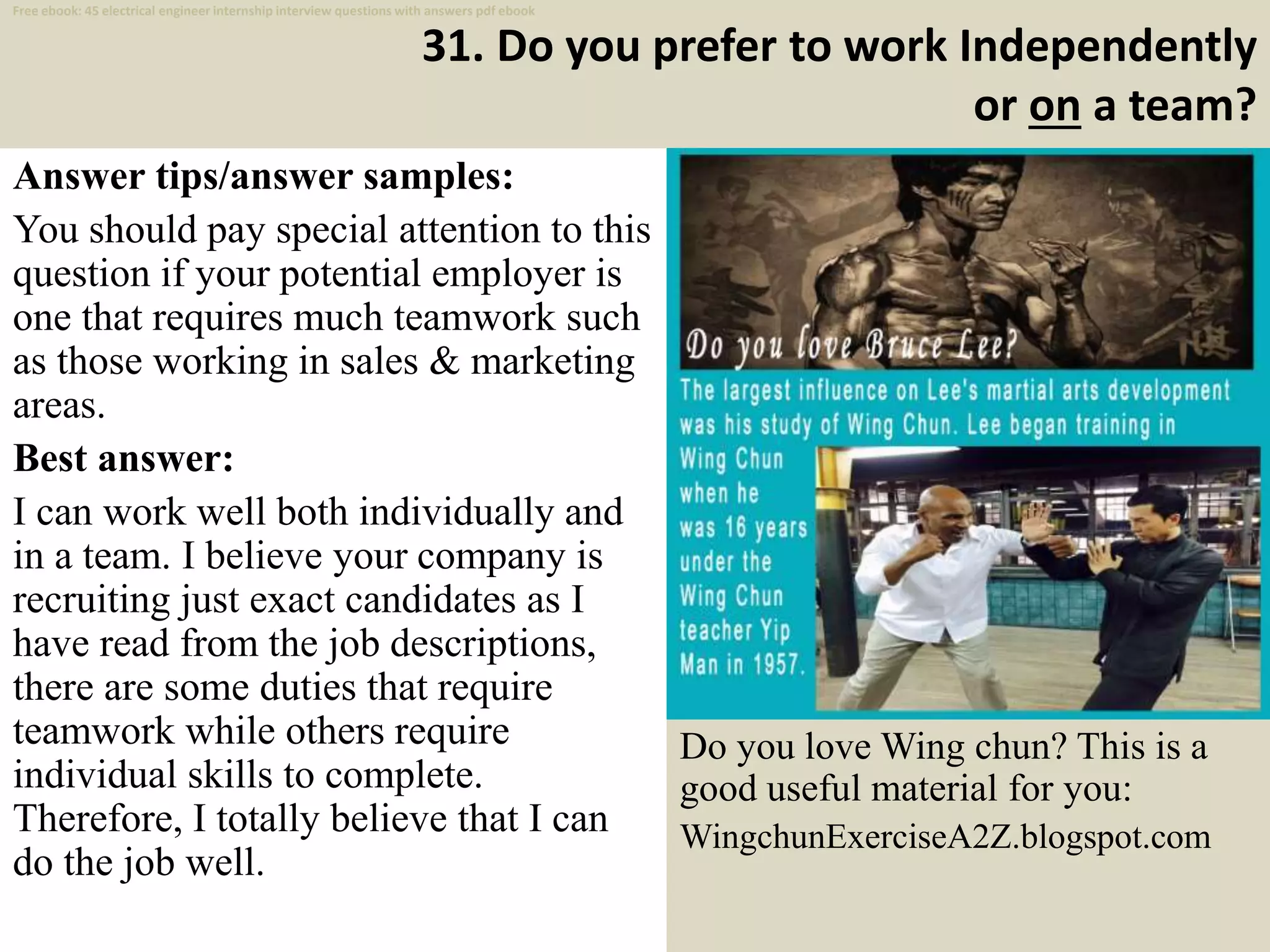 Top 45 electrical engineer internship interview questions and answers ...