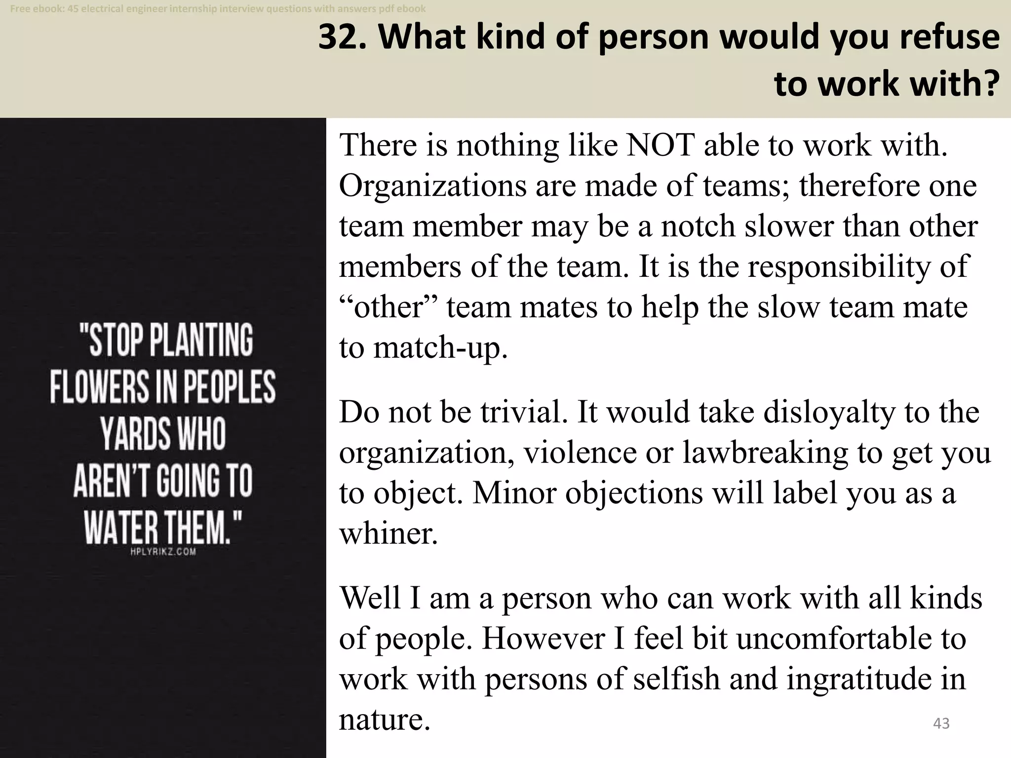 Top 45 electrical engineer internship interview questions and answers ...