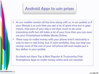Top 4 Android Apps to Win Attractive Prizes | PPT