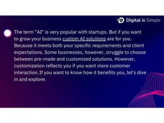 Business to Boost Custom AI Solutions | PPT