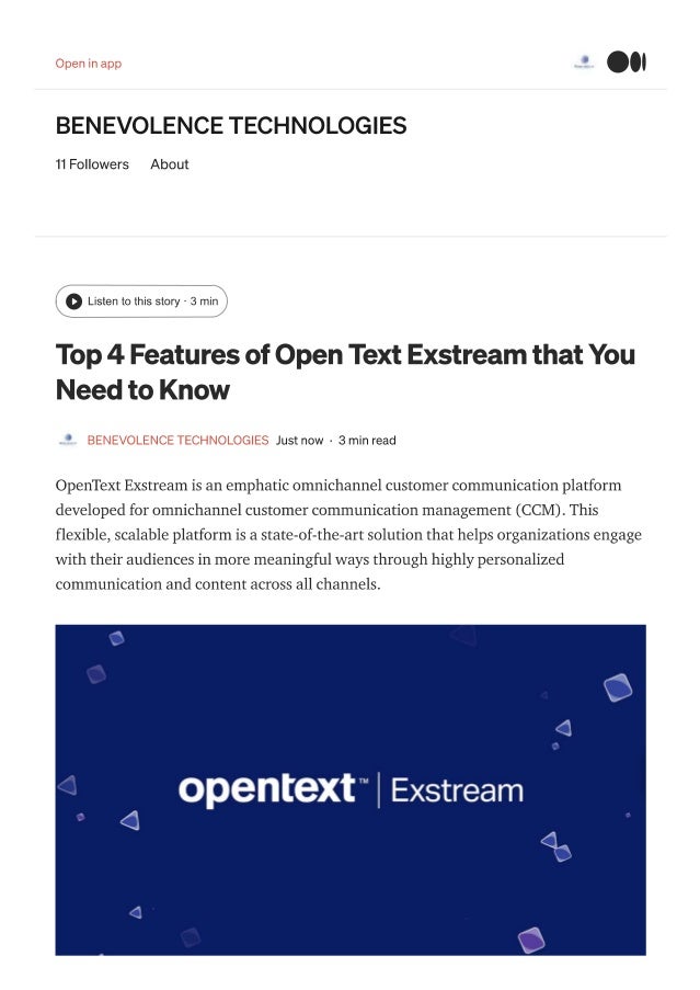 Top 4 features of open text exstream that you need to know