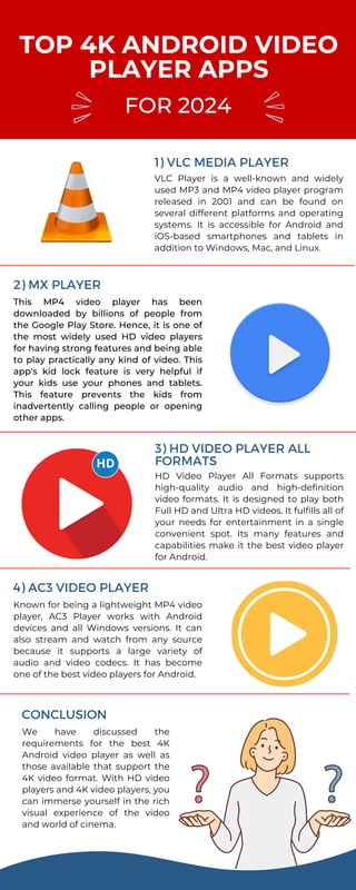 Best 4K Android video player apps in 2024 | PDF