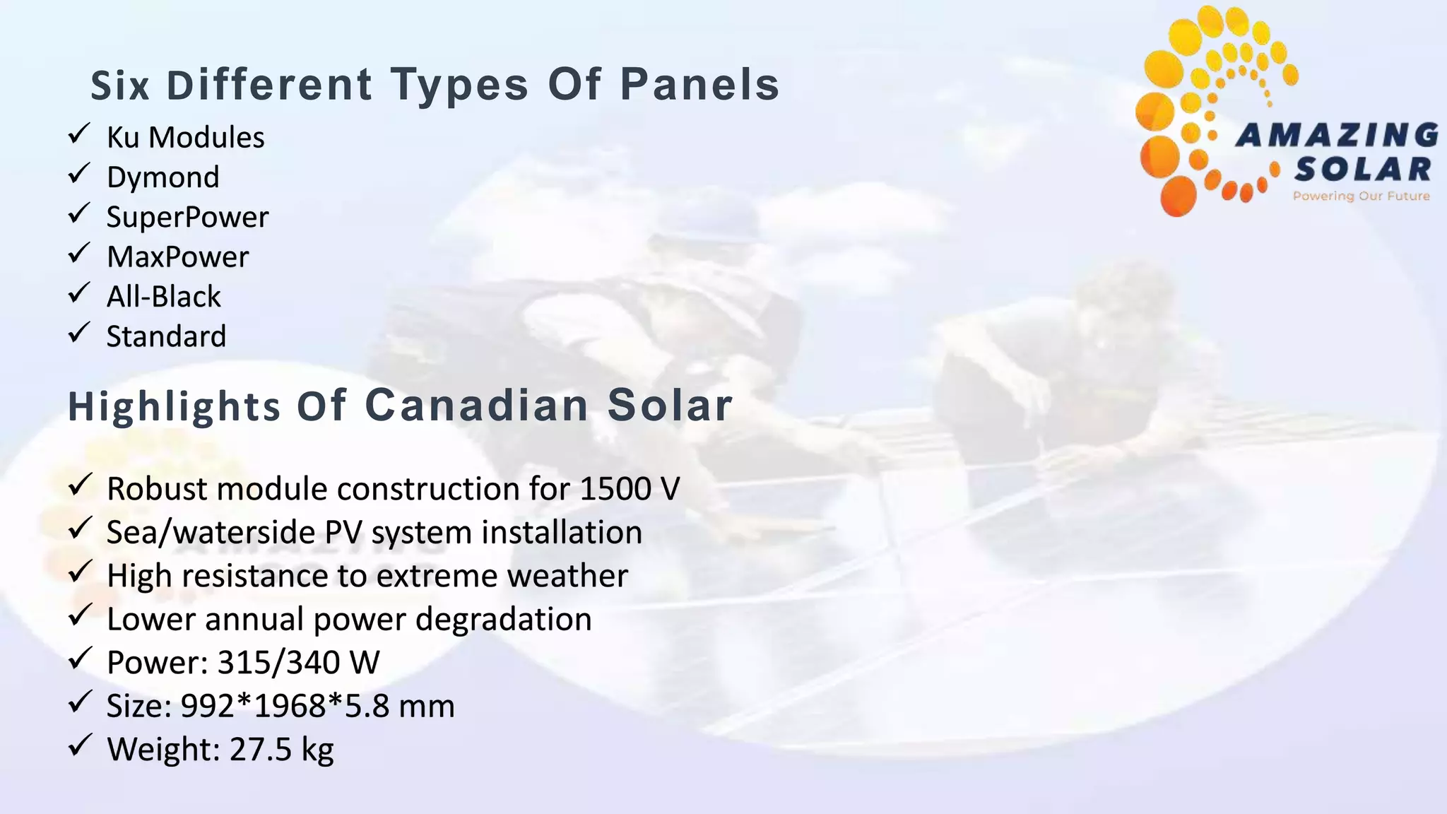 Top 4 solar panels by amazing solar | PPT