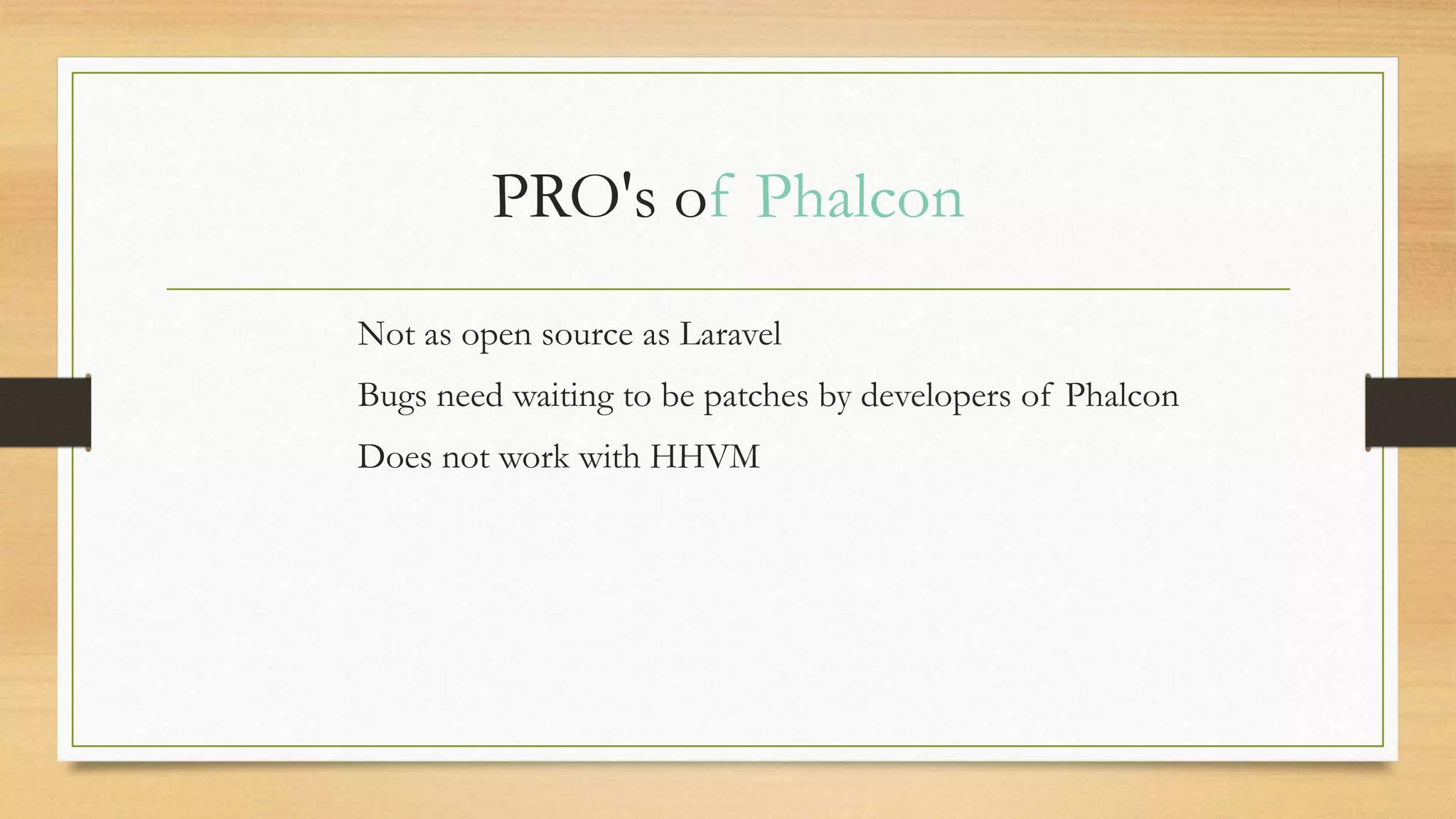 Top 5 php framework | PPTX | Programming Languages | Computing