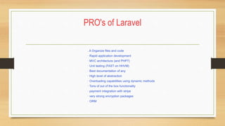 Top 5 php framework | PPTX | Programming Languages | Computing