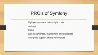 Top 5 php framework | PPTX | Programming Languages | Computing