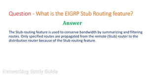 EIGRP interview questions and answers part 2 | PPTX