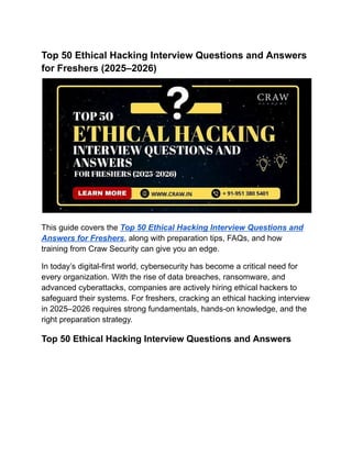 Top 50 Ethical Hacking Interview Questions and Answers for Freshers (2025–2026).pdf