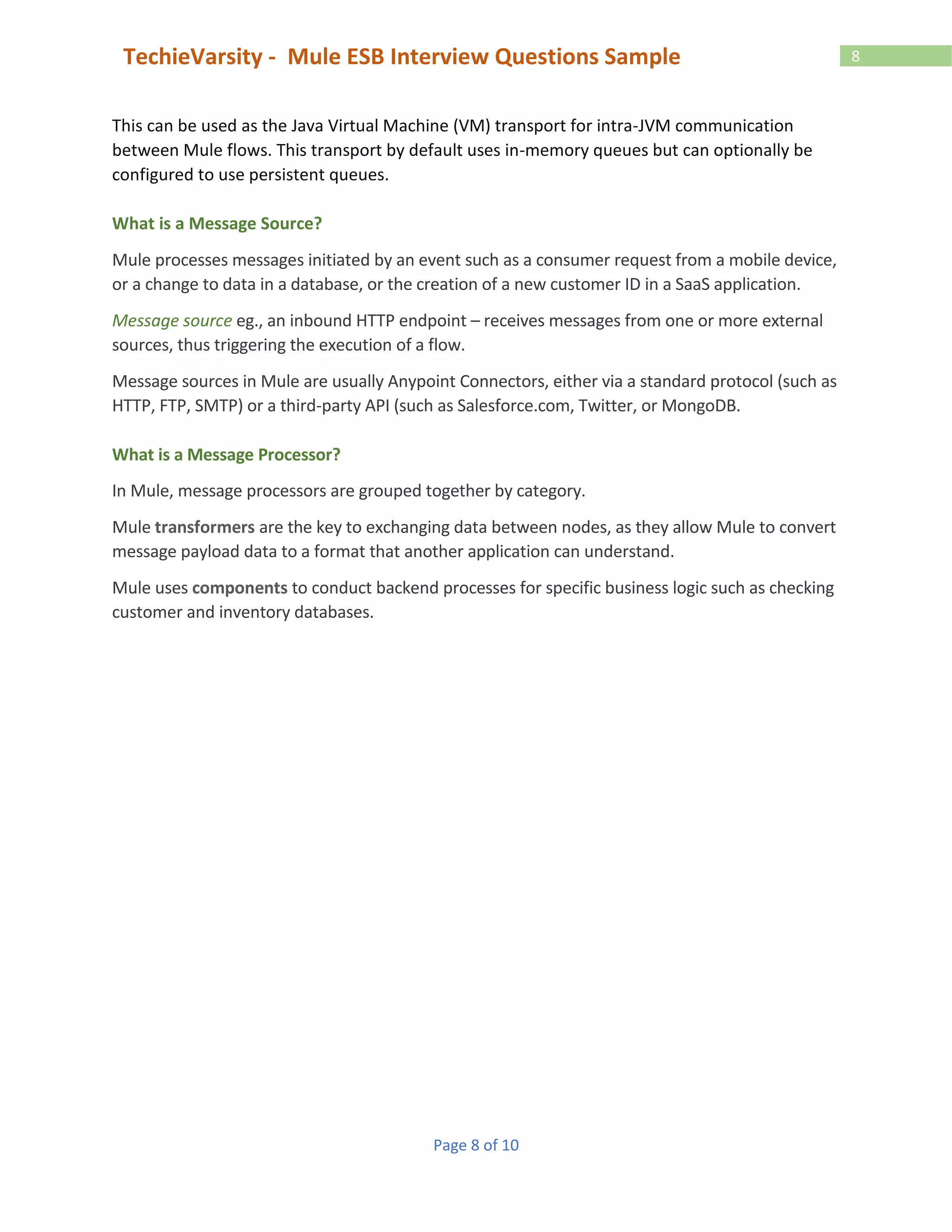 Top 50 MuleSoft interview questions | PDF