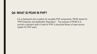 PHP Interview Questions | PPT