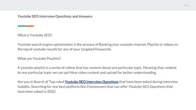 Top 50 YouTube SEO Interview Questions & Answers 2022.pptx