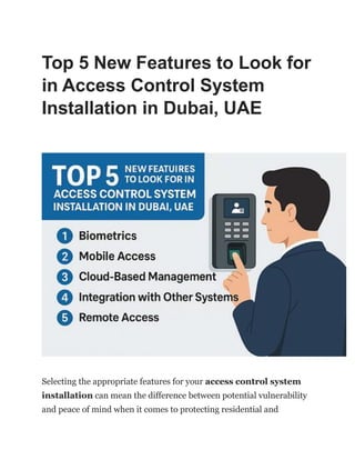 Top 5 Access Control Features in Dubai, UAE.pdf
