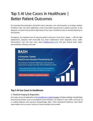 Top 5 AI in Healthcare Use Cases - Better Patient Outcomes.pptx