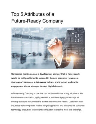 Top 5 attributes of a future ready company | PDF