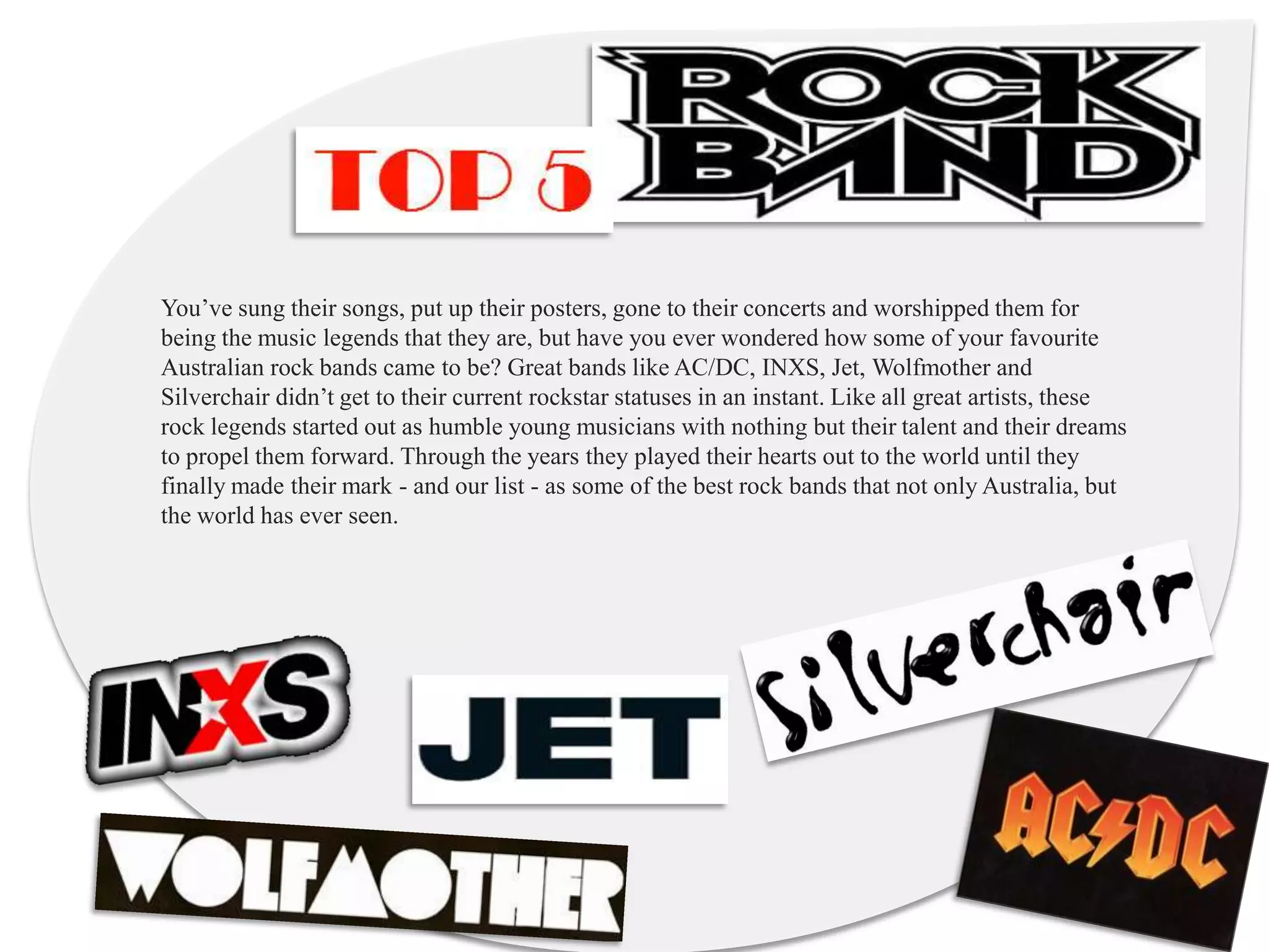 Top 5 australian rock bands | PPT