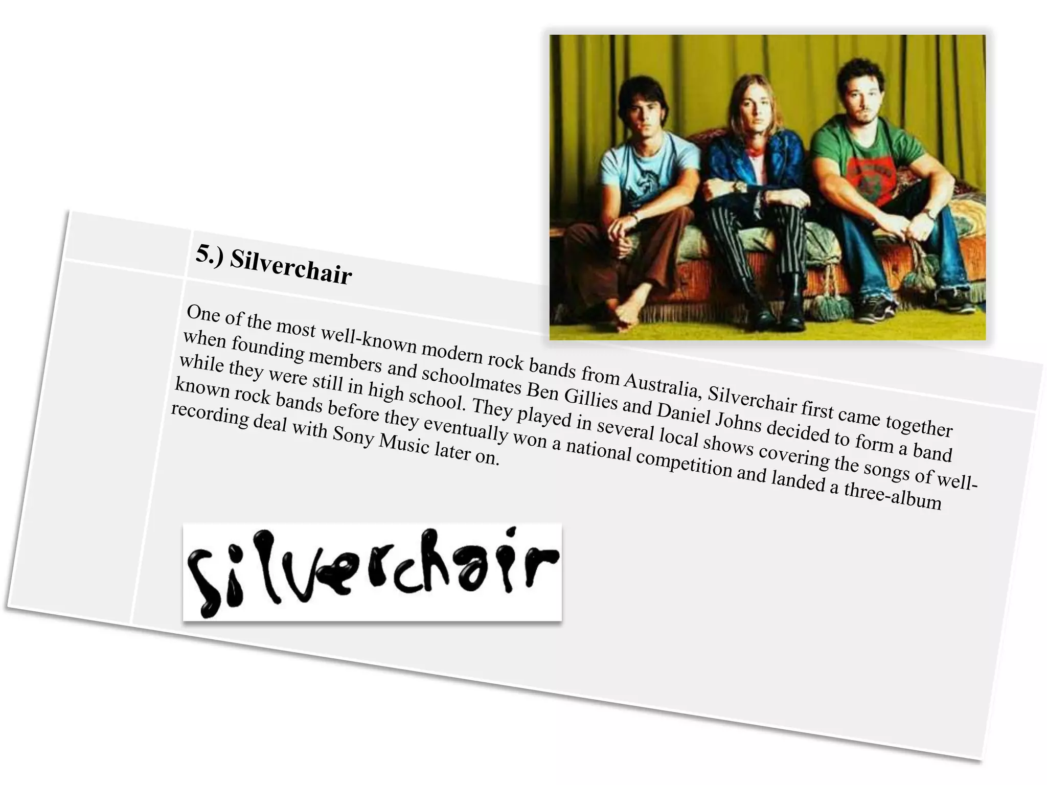 Top 5 australian rock bands | PPT