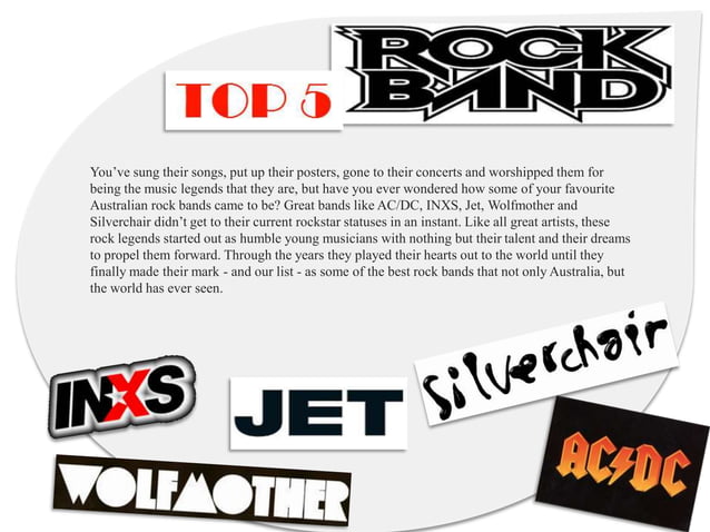 Top 5 australian rock bands | PPT