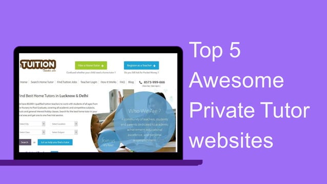 Top 5 awesome private tutor websites | PPTX