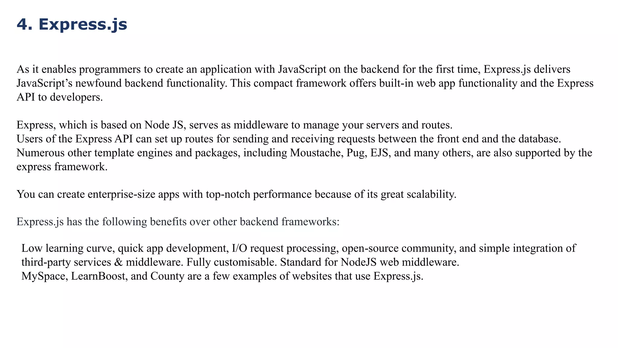 Top 5 backend frameworks for web development in.pptx