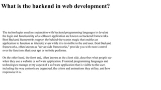 Top 5 backend frameworks for web development in.pptx