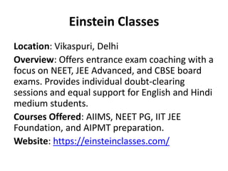 Top 5 Best NEET IIT-JEE CBSE Coaching Centers in Vikaspuri Delhi.pdf