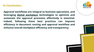 Top 5 Best Practices for Optimizing the Approval Workflow | PDF