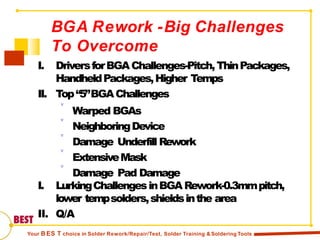 Top 5 BGA Rework Challenges To Overcome | PPTX