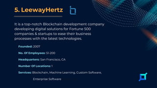 Top 5 Blockchain Development Companies in USA (PPT).pptx | Internet | Computing