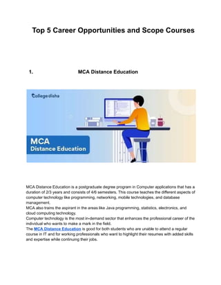 Top 5 Career Opportunities and Scope Courses | PDF