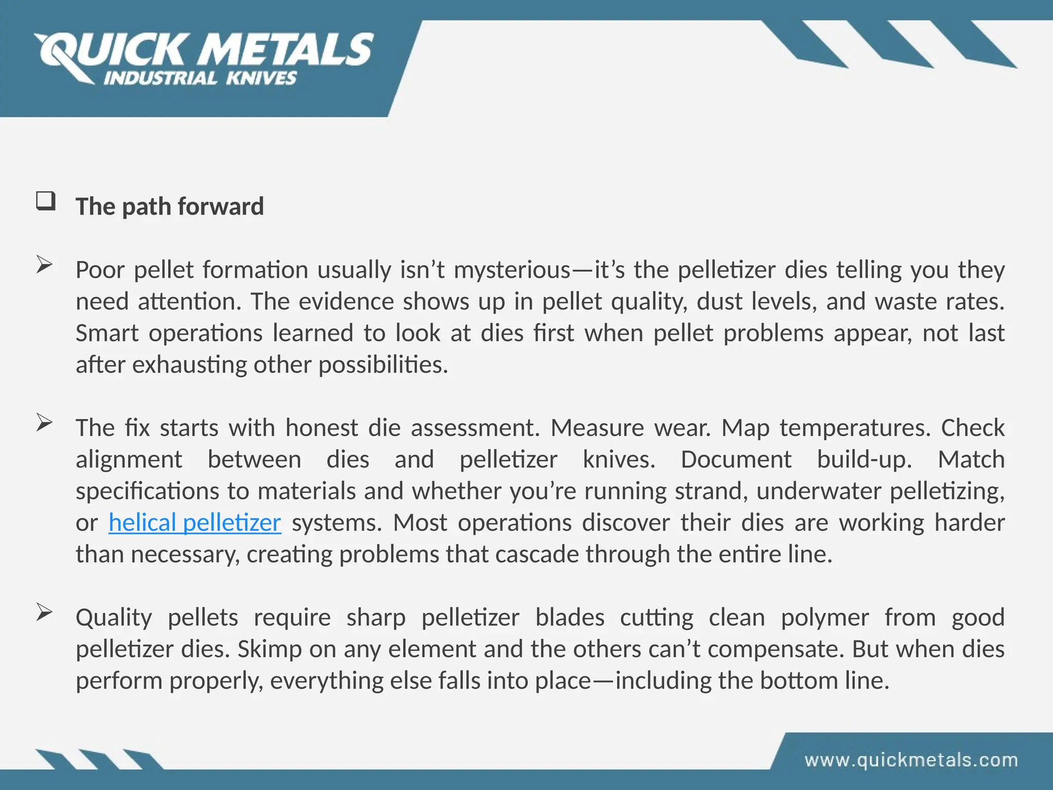 Top 5 causes of poor pellet formation – and how dies may be to blame | PPTX