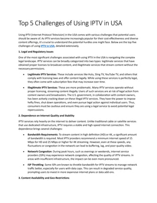 Top 5 Challenges of Using IPTV in USA.pdf