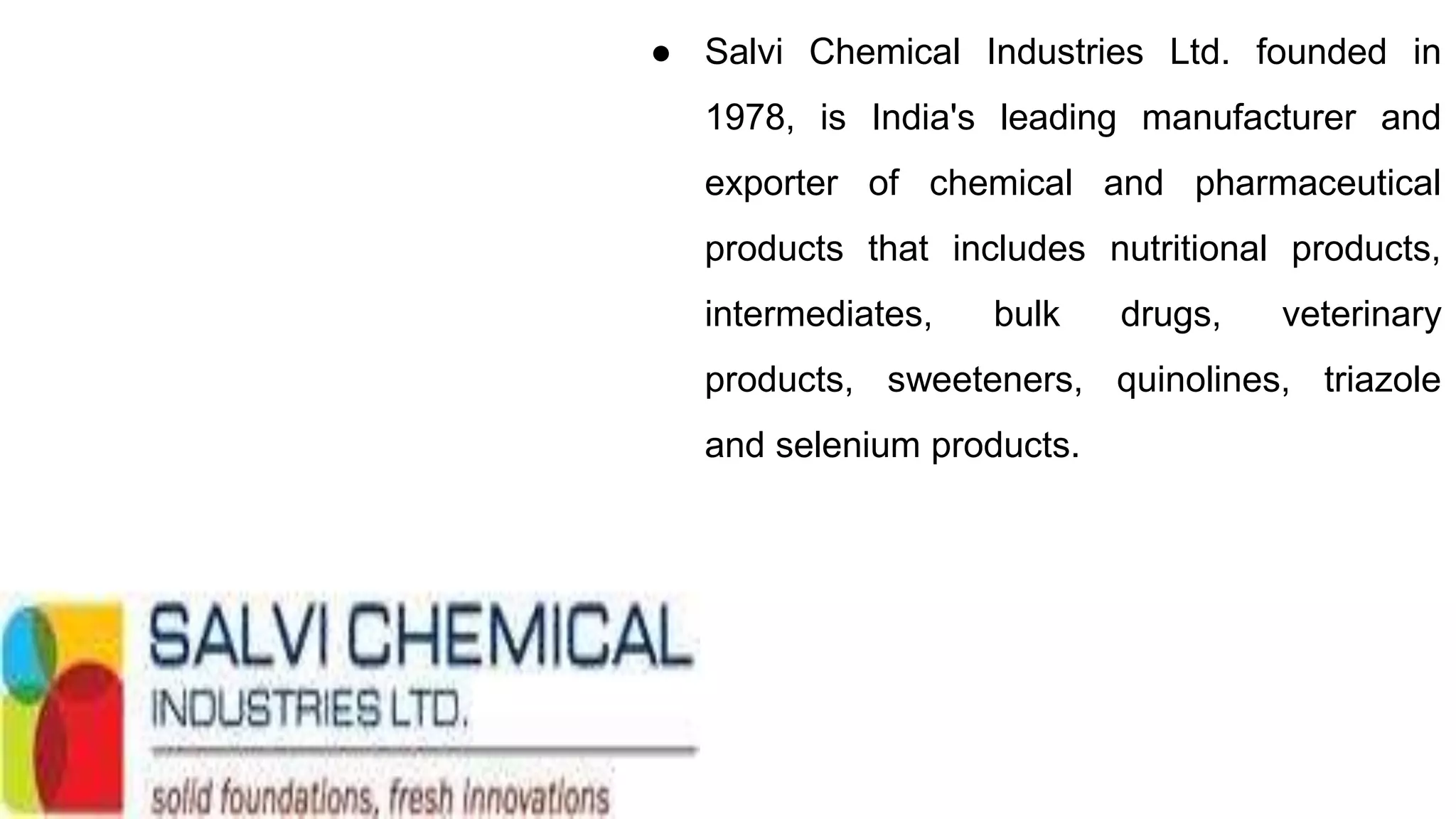 Top Specialty Chemicals Companies in Hyderabad | PPTX