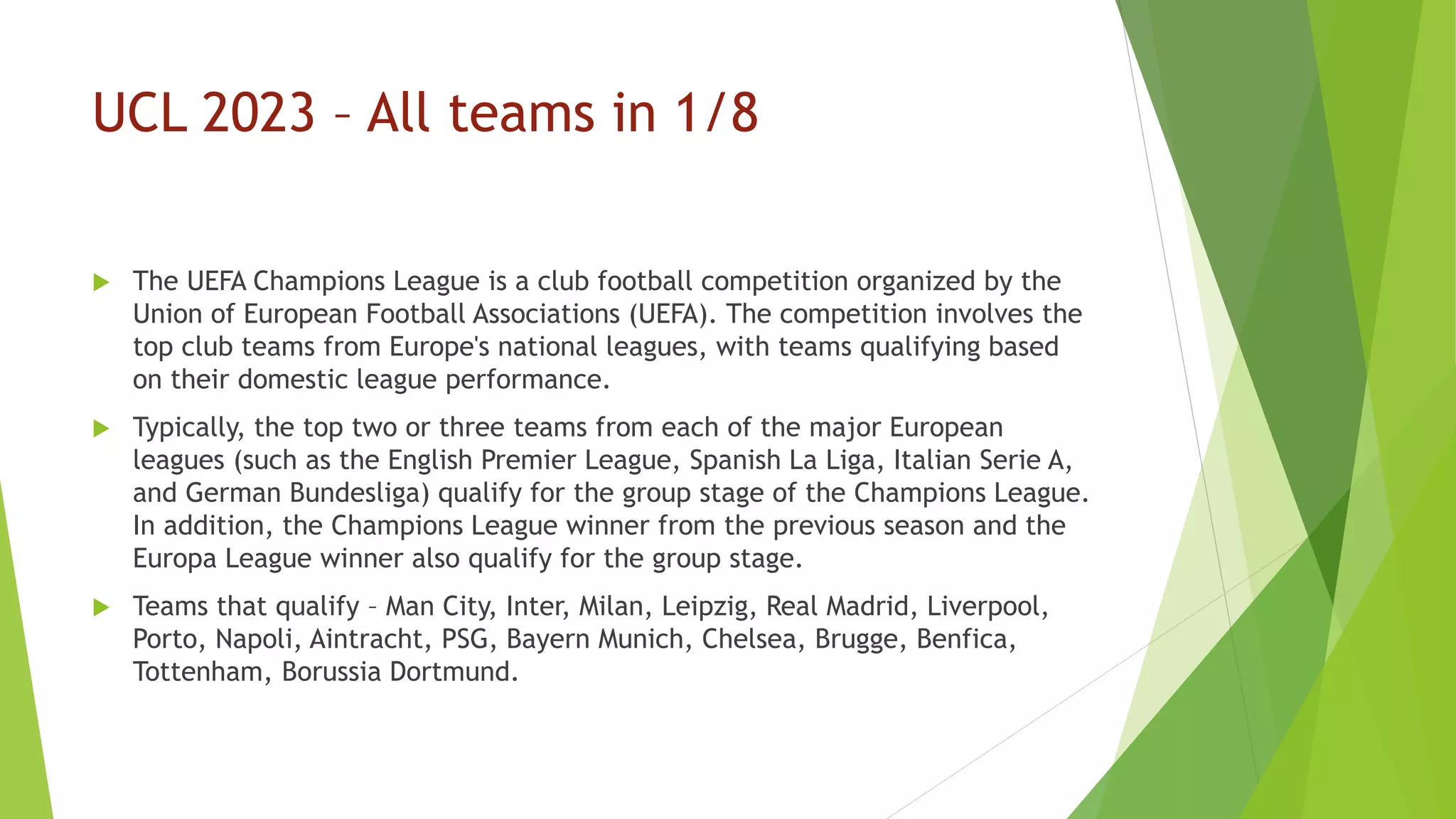 Top 5 clubs that can probably win UCL.pptx
