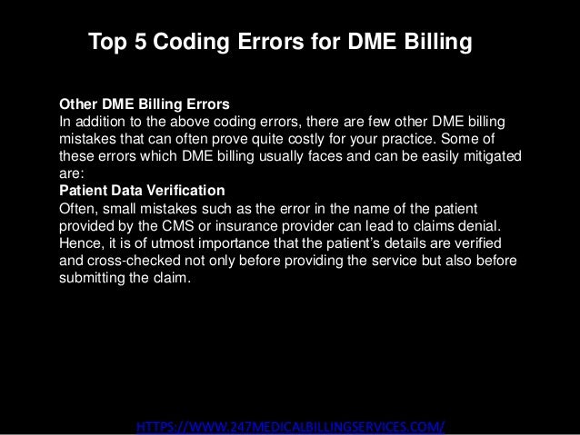 Top 5 Coding Errors for DME Billing.pdf