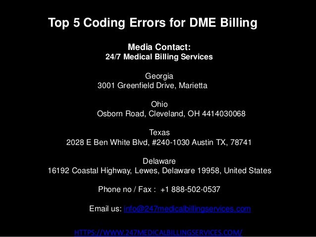 Top 5 Coding Errors for DME Billing.pdf