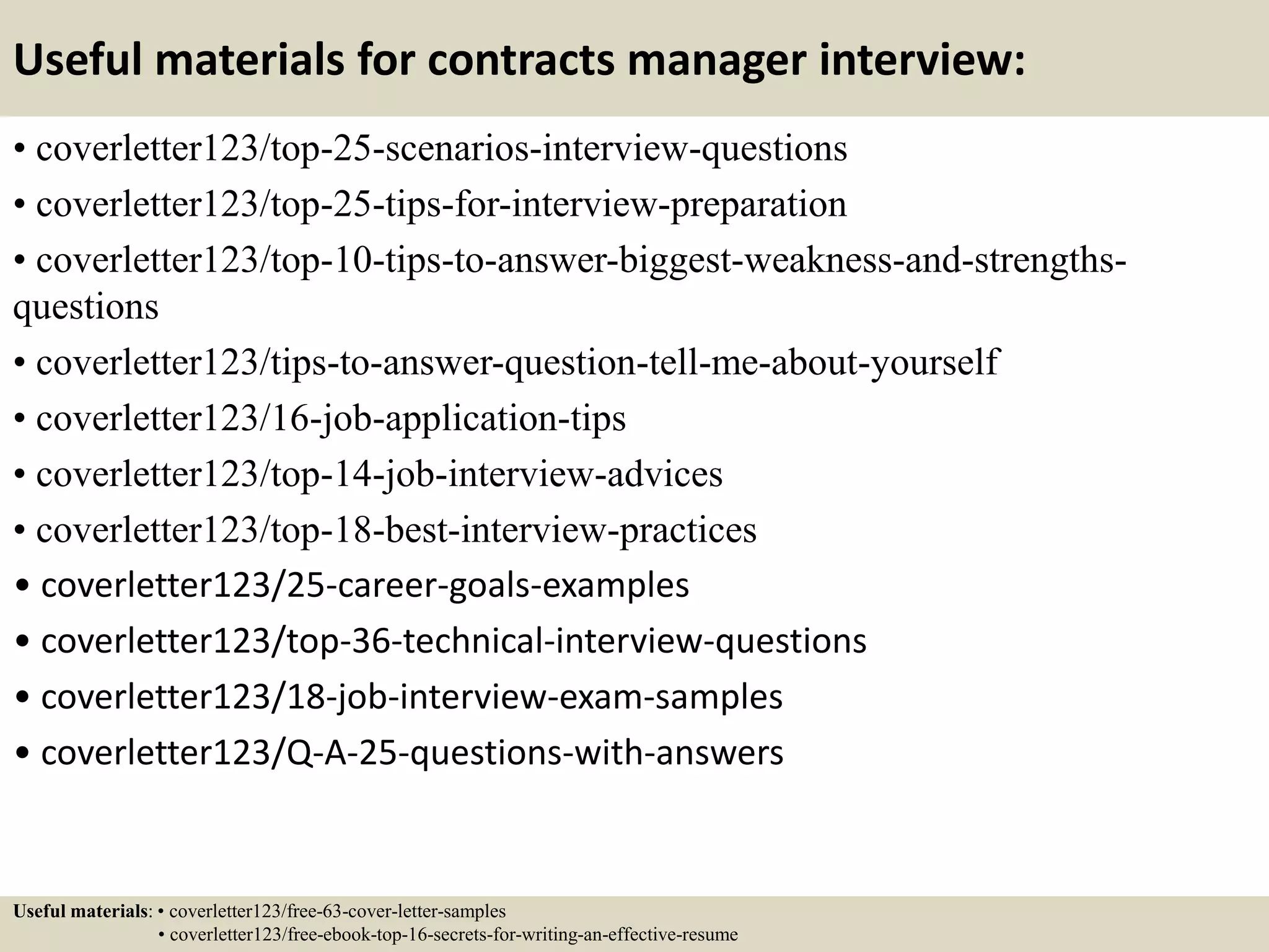 Top 5 contracts manager cover letter samples | PPT