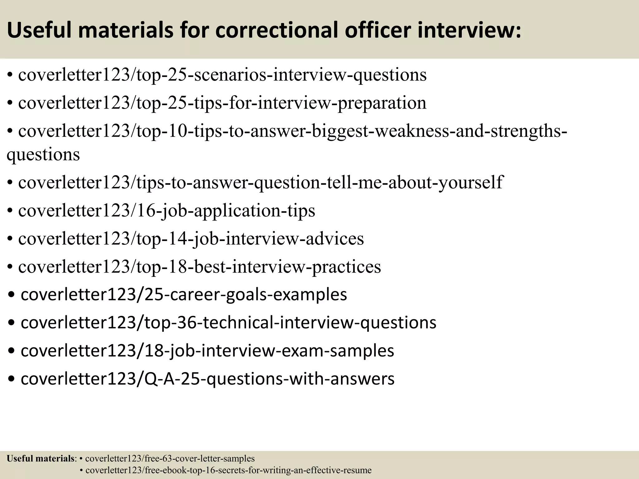 Top 5 correctional officer cover letter samples | PPT